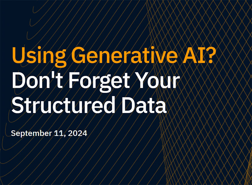 Using Generative AI? Don't forget your structured data — CloudGeometry